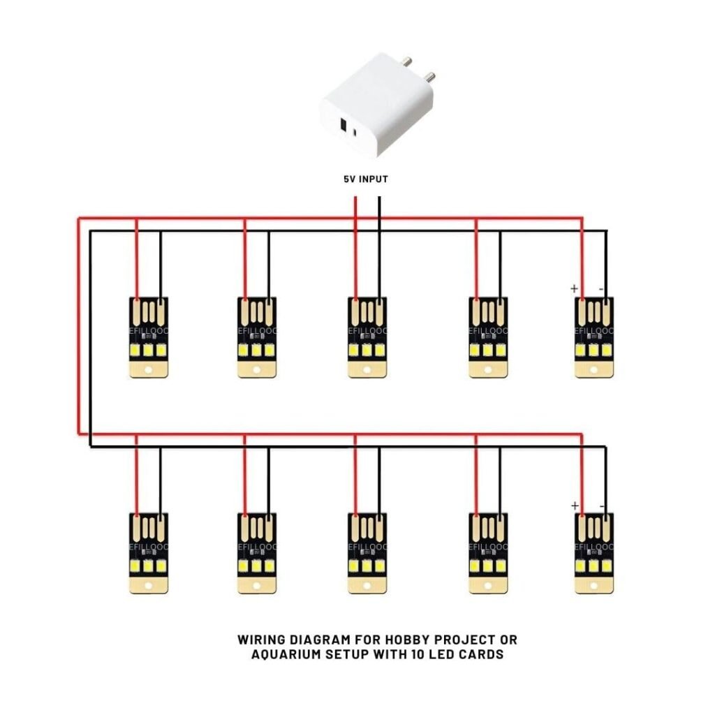 USB Powered Mini LED Lights Night Lamp Book Light DIY – PCB Card 5 Pcs ...