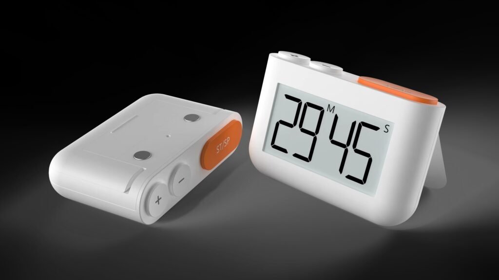 Digital Timer With Clock Big Display For Kitchen & Study Time